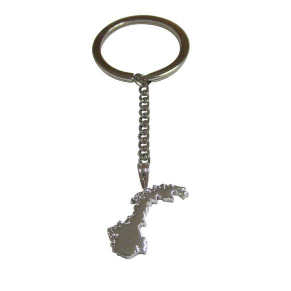 Kiola Designs | Accessories | Norway Map Shape Pendant Keychain | Poshmark